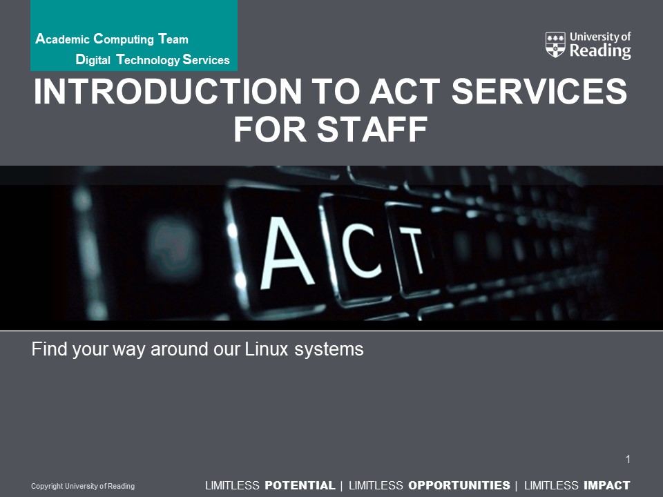 Old ACT Training - Academic Computing Team