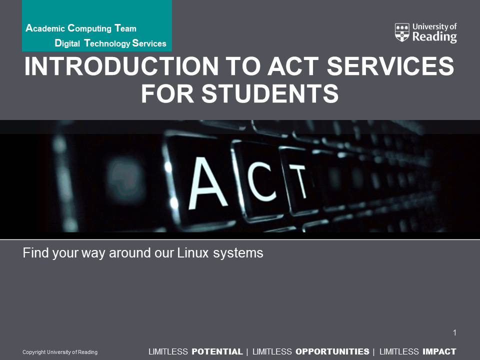 Old ACT Training - Academic Computing Team