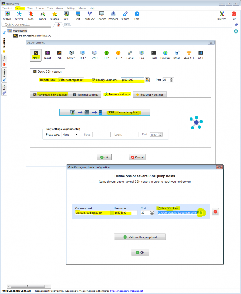 arc-ssh with MobaXterm - step by step guide - Academic Computing Team