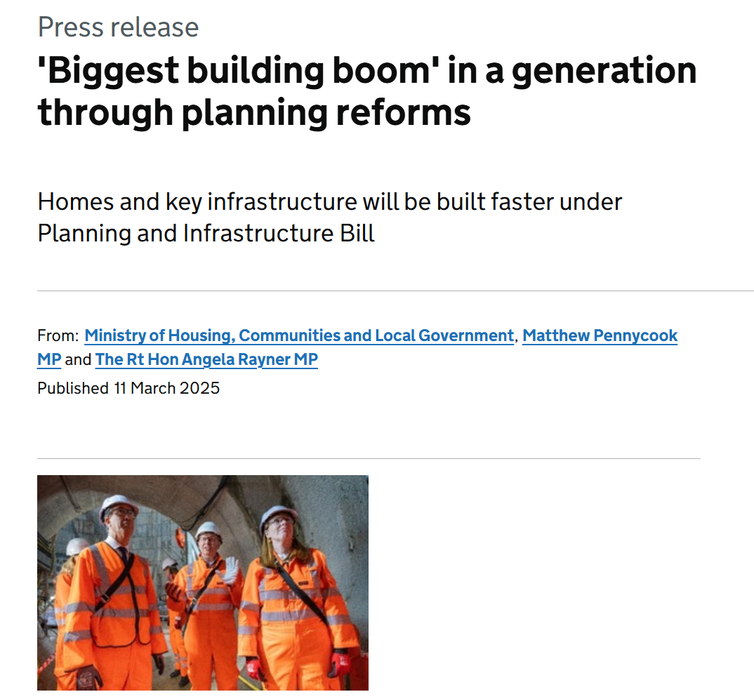 Planning reforms - Planning and Infrastructure Bill 2025 - Just Neighbourhoods?