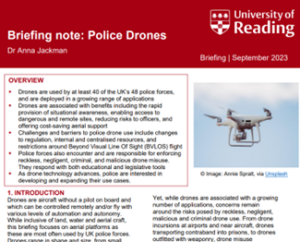 Policing with drones and policing drone misuse - Connecting Research